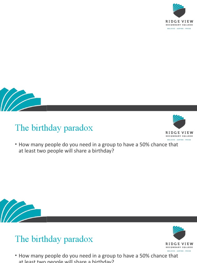Birthday Paradox | PDF