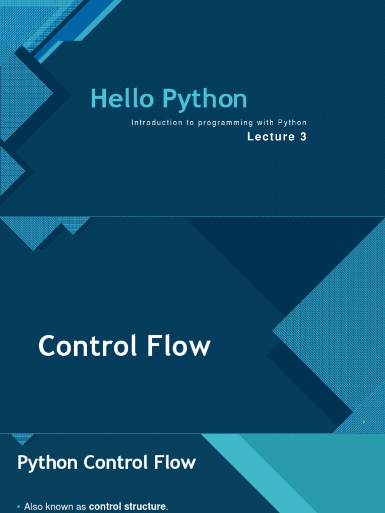Hello Python Lecture 3 Pdf 5213