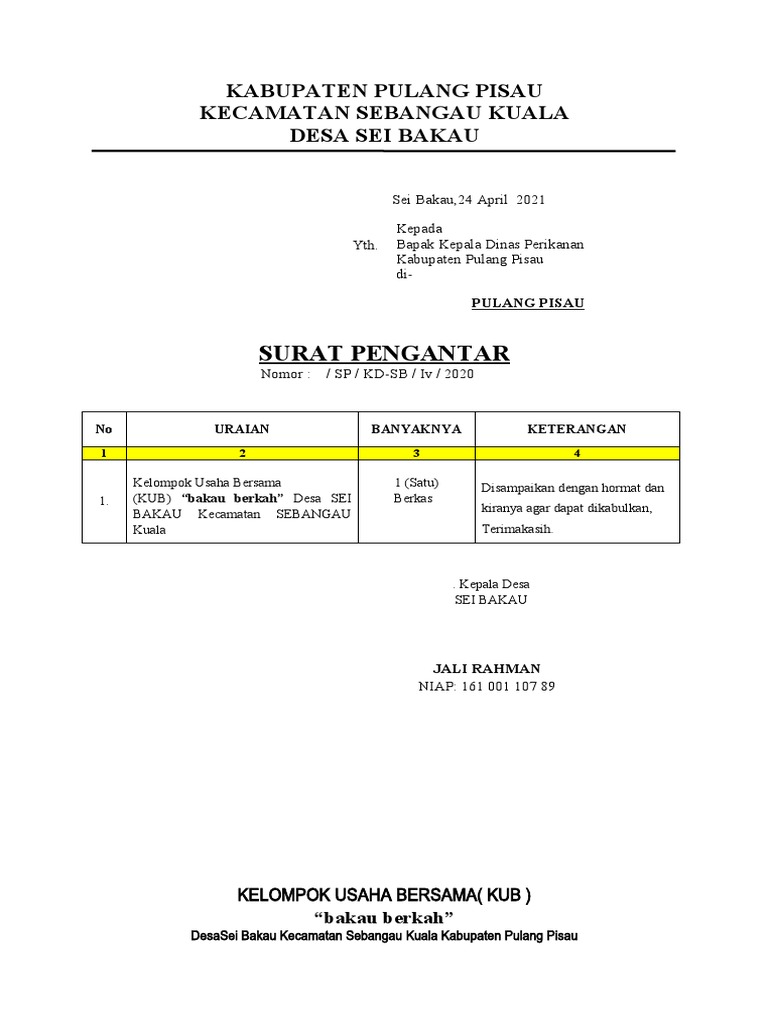 Contoh Proposal Permohonan | PDF