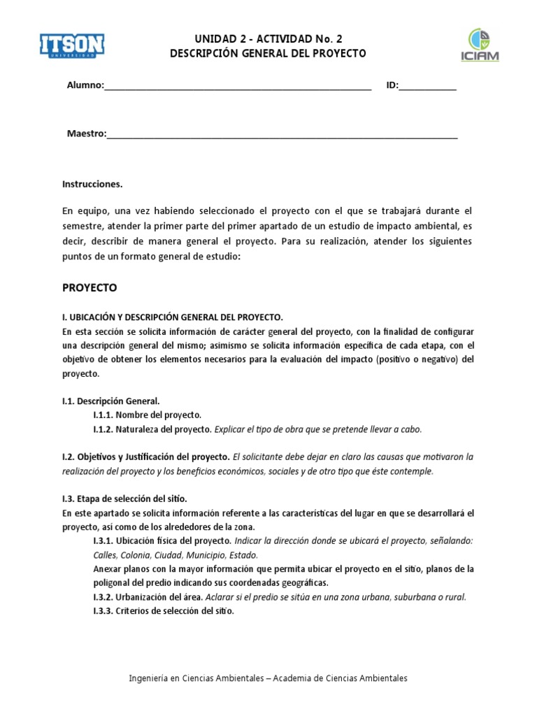 U2-A2 - Avance 1. Descripción Del Proyecto | PDF