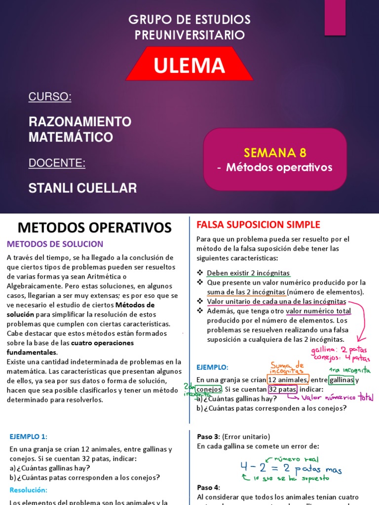 Semana 8 RM Ulema | PDF | Números | Moneda