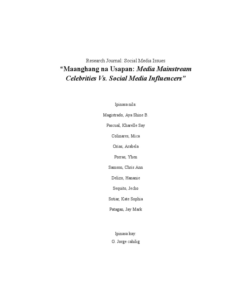 Research Journal 1 | PDF