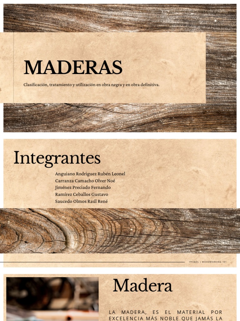 Maderas en La Construcción | PDF | Madera | Hormigón