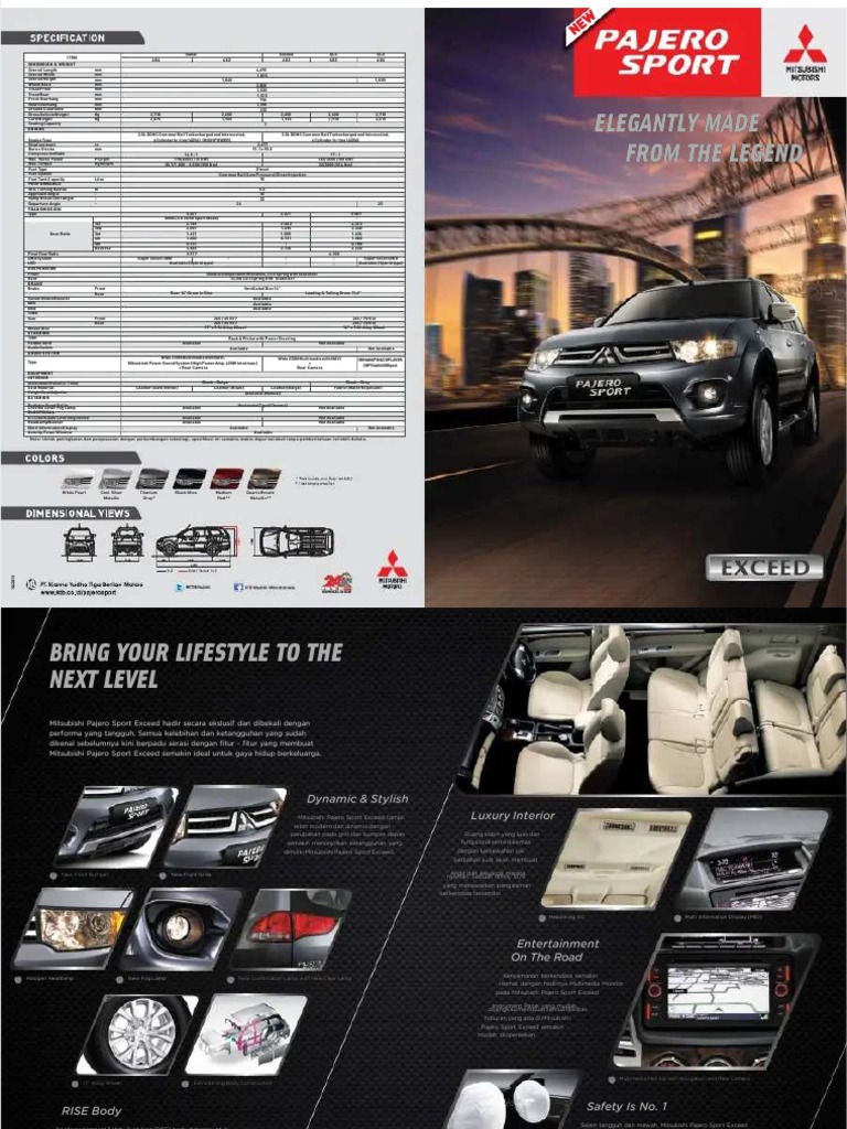PDF New Pajero Sport Brosur Exceed Compress | PDF | Diesel Engine ...