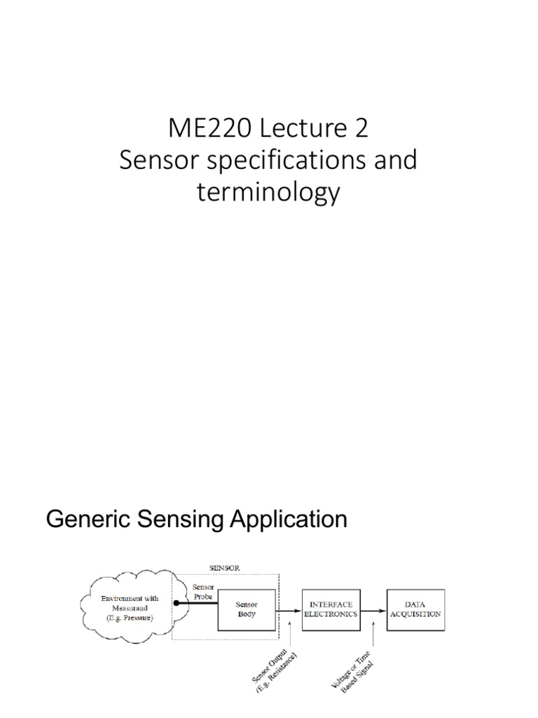 ME220 2023 Lecture 2 - Specs, Terminology | PDF