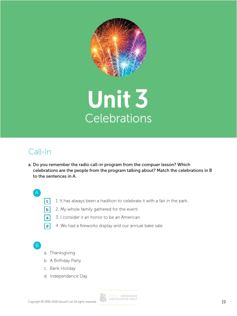 Workbook 03 Celebrations Gretchen Marquina 2021130005 | PDF