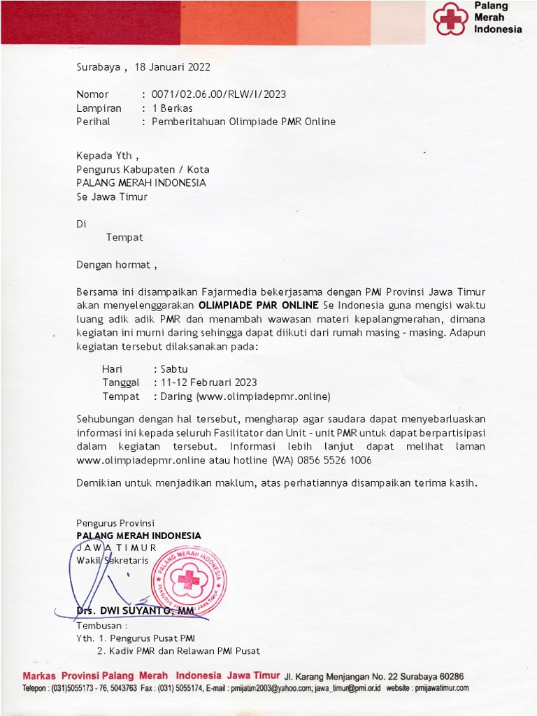 Contoh Teks Pengumuman Lomba | PDF