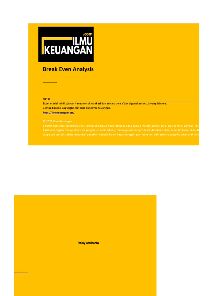 IK - Template Analisis Break Event Point (BEP) | PDF