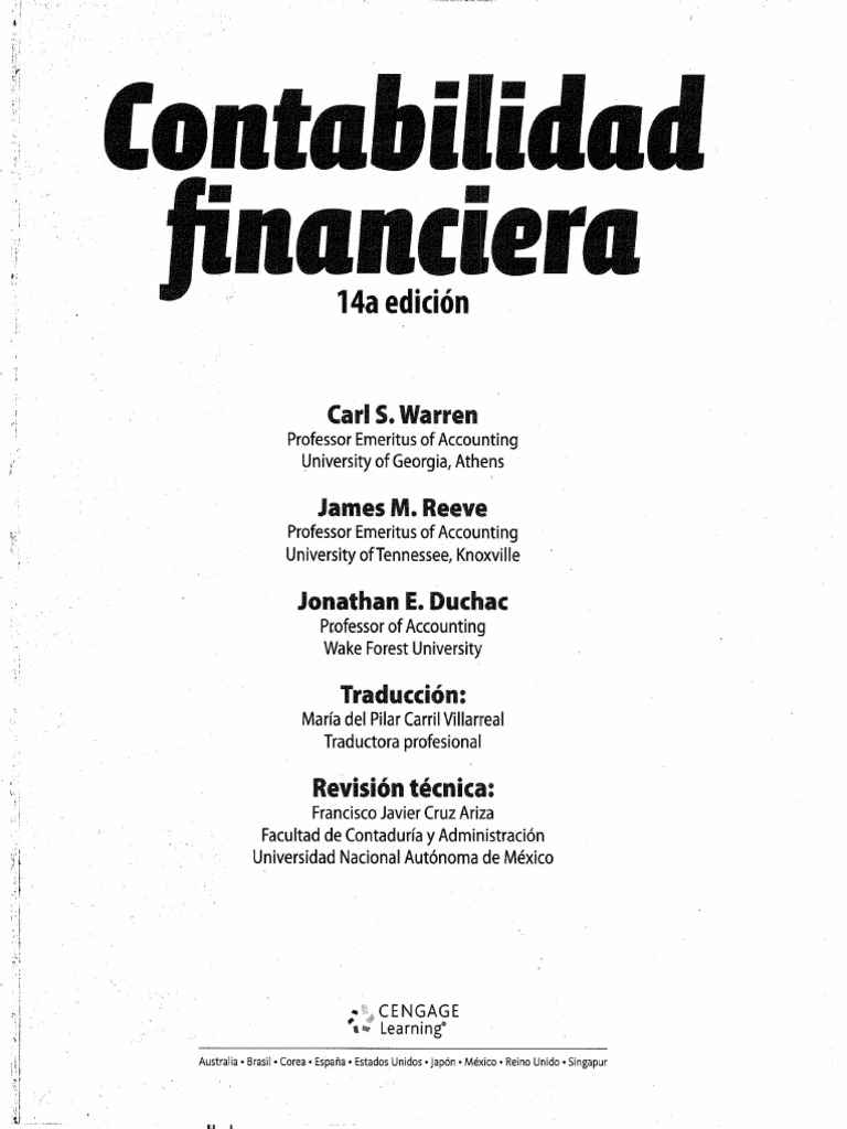 Contabilidad Financiera Warren 14 Edicion | PDF