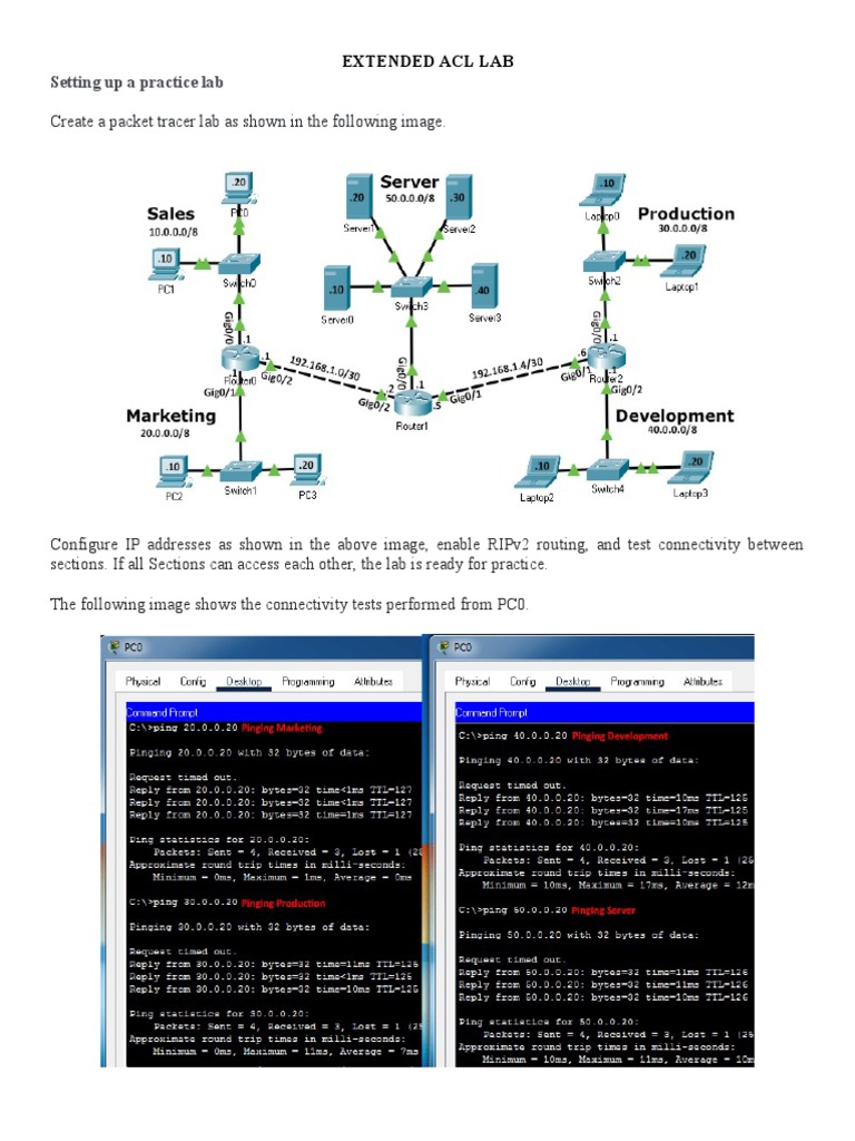 Extended Acl Lab Download Free Pdf Router Computing Computer Network