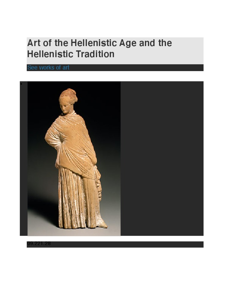 Hellenistic Art and Cultural Influence | PDF | Hellenistic Period ...