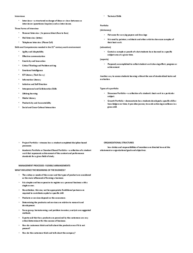 Work Immersion Finals Reviewer | PDF | Job Interview | Psychology