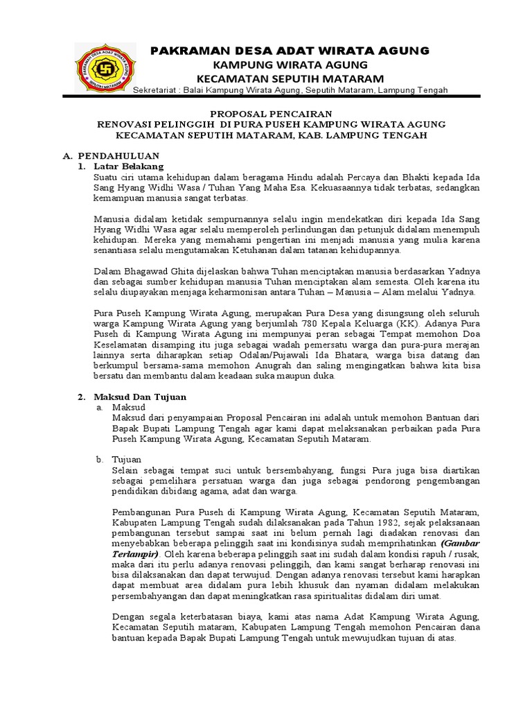 Pendahuluan PROPOSAL | PDF