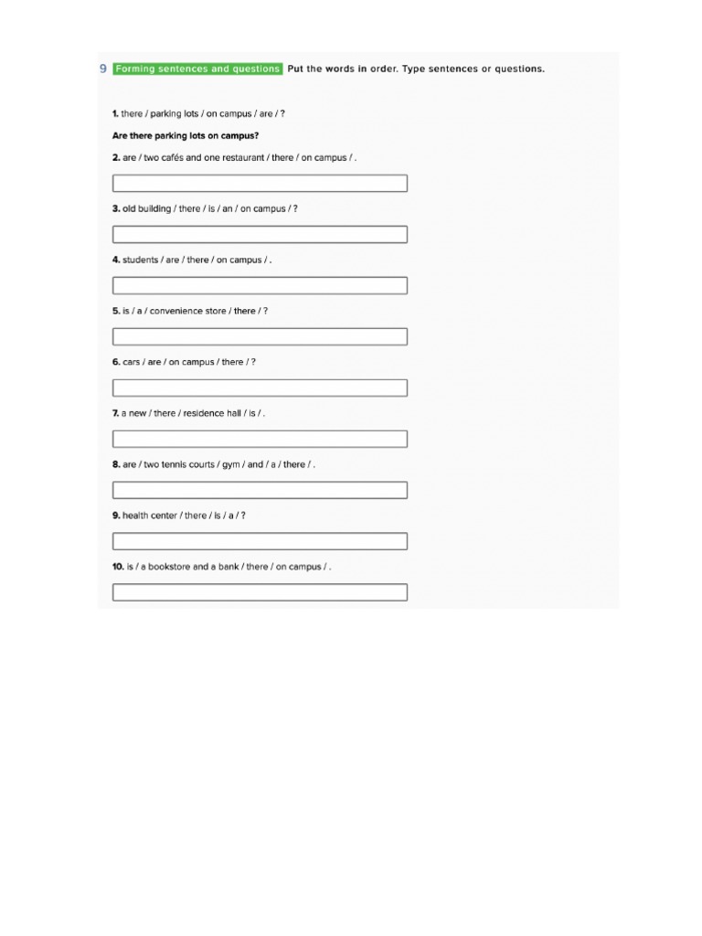 Campus Worksheet | PDF