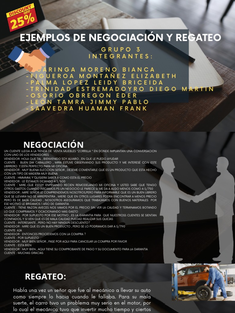 Negociacion y Regateo Ejemplos | PDF