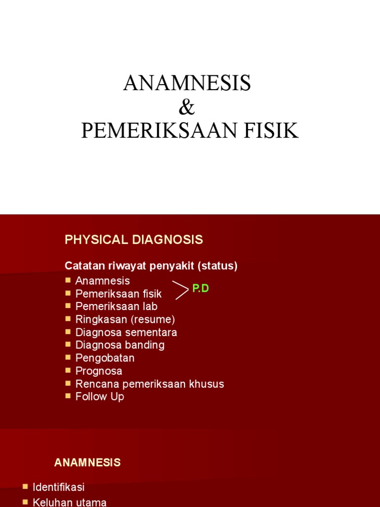 Anamnesis & PX Fisik | PDF