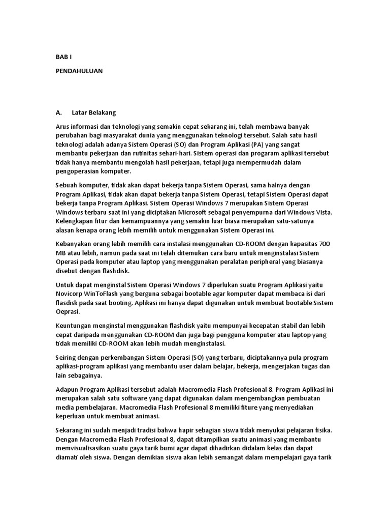 Instalasi Windows & Animasi Edukasi | PDF