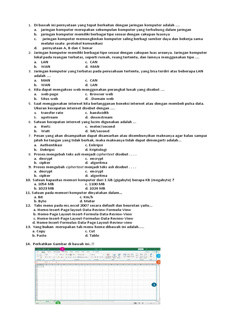 Kuis Jaringan Komputer dan Teknologi Informasi | PDF
