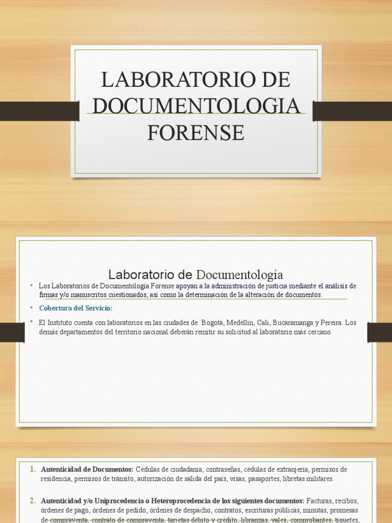 Laboratorio de Documentologia Forense - 23-04 | PDF