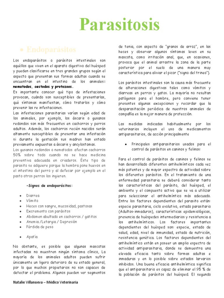 Parasitosis | PDF