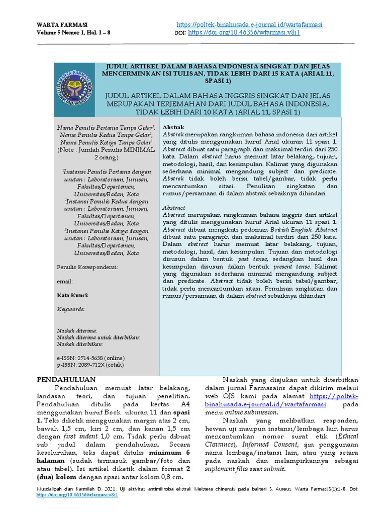 Template Warta 2020 | PDF