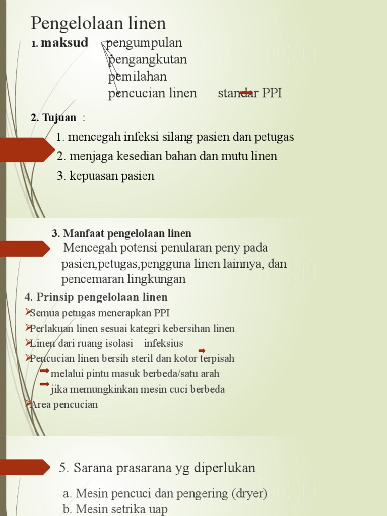 Pengelolaan Linen - POWER POIN | PDF