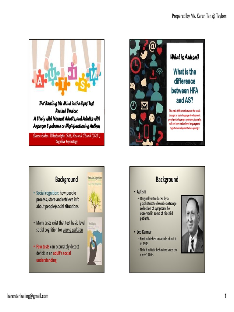 Baron-Cohen Et Al. (2001) | PDF