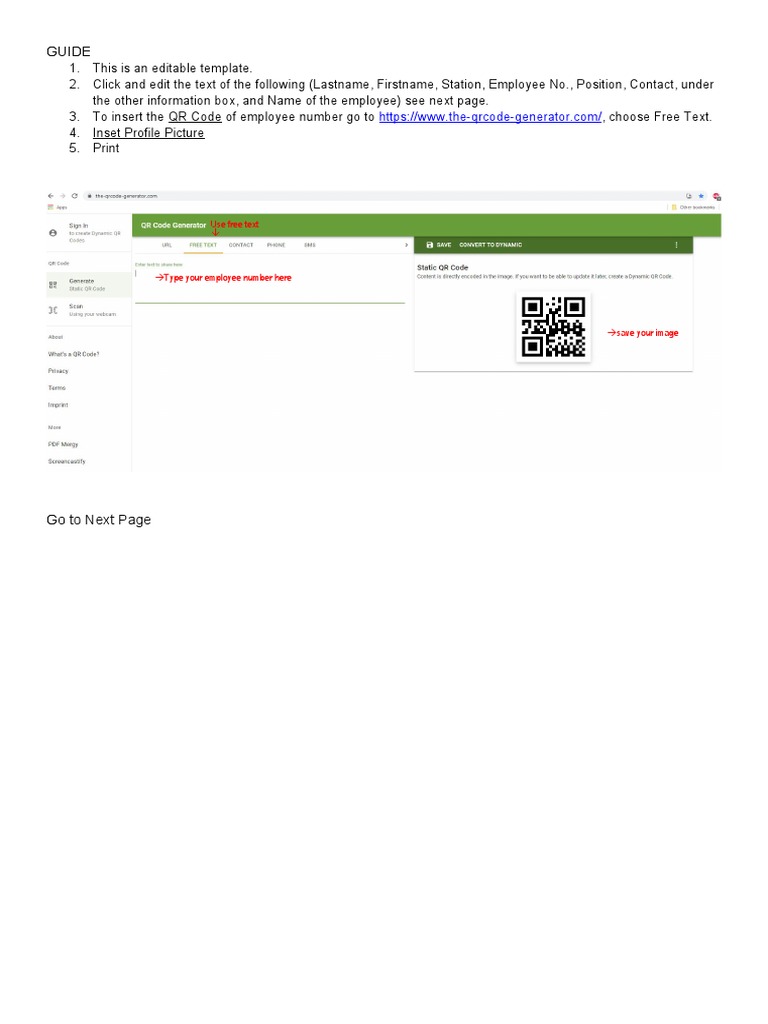 Permanent Id Template 2023 | PDF