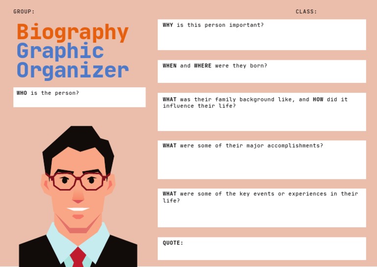 Biography Graphic Organizer | PDF | Social Science | Self-Improvement