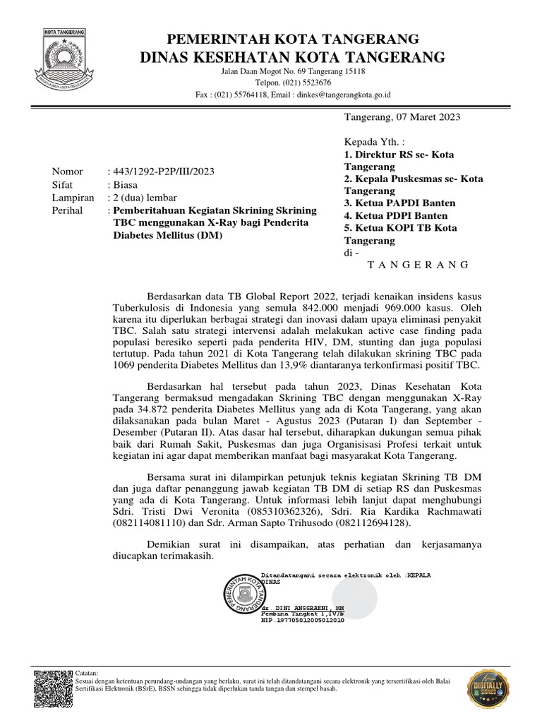 Surat Pemberitahuan Kegiatan | PDF | Sains & Matematika