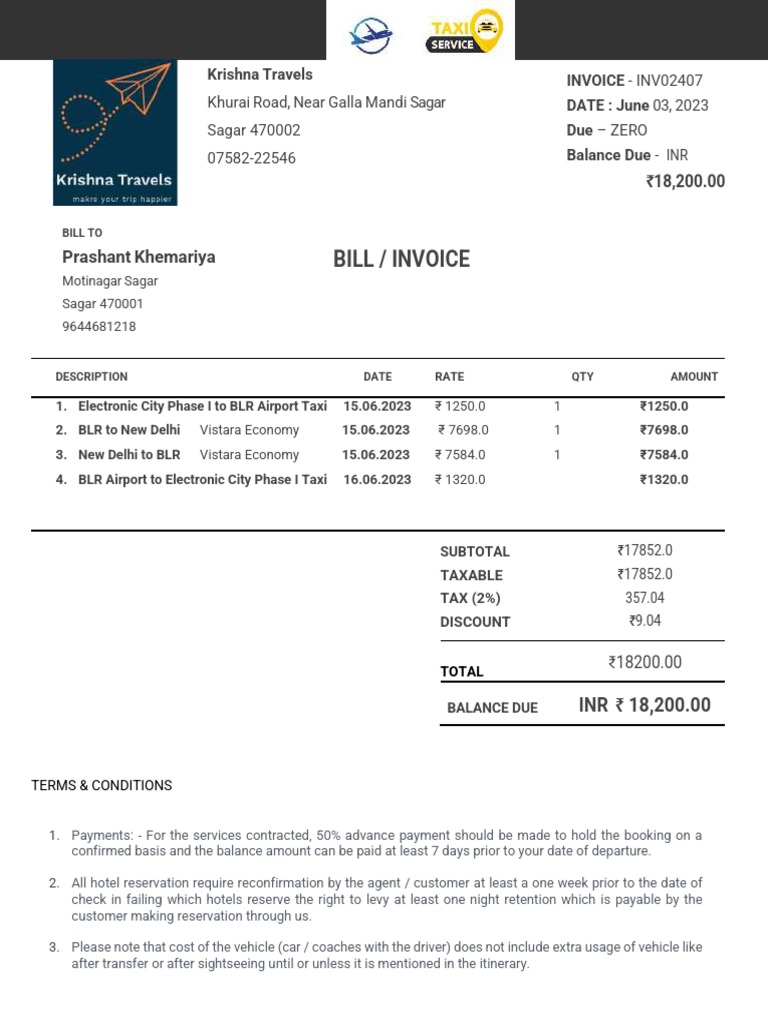 Car Bill For Srilanka | PDF