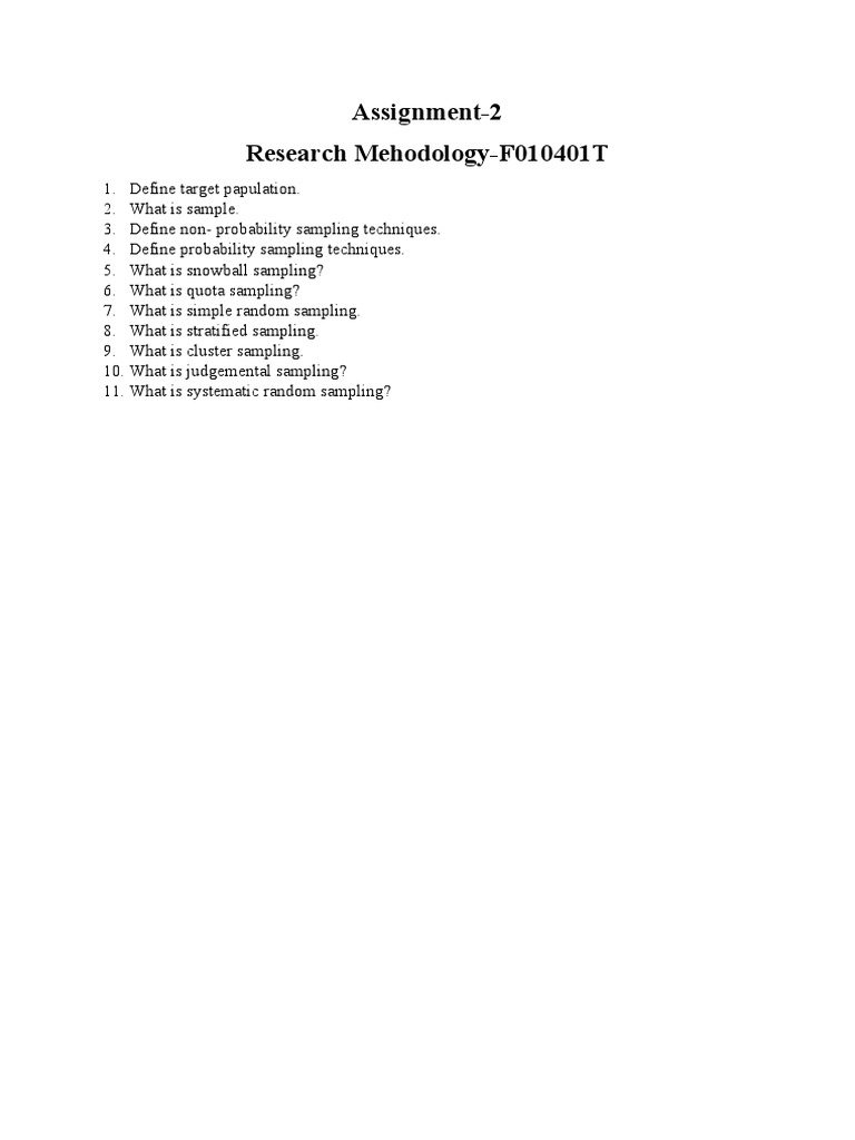 Assignment 2 RM F010401T | PDF