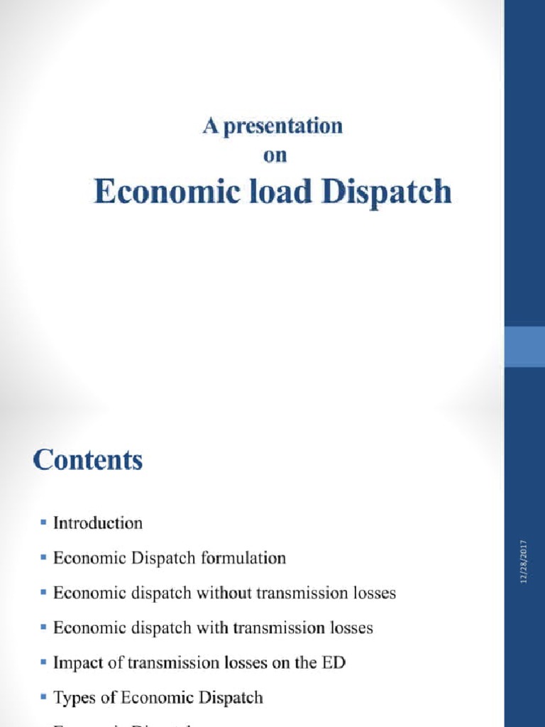 Economic Load Dispatch Pdf