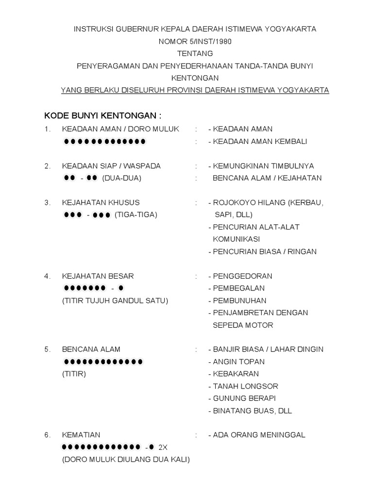 Bunyi Kentongan | PDF