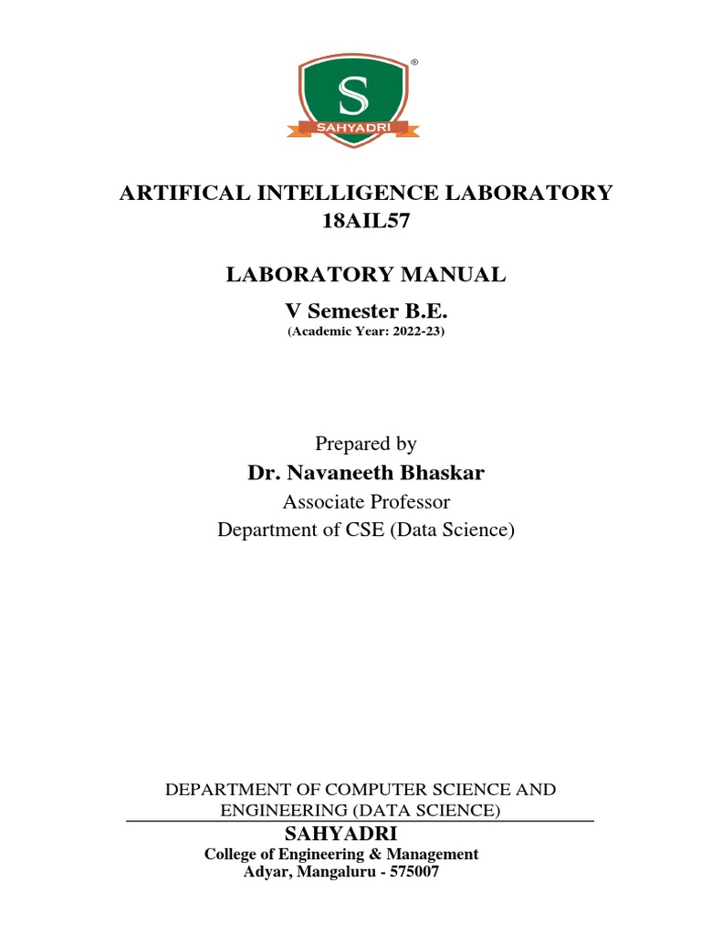 18AIL57 Manual | PDF | Engineering | Science