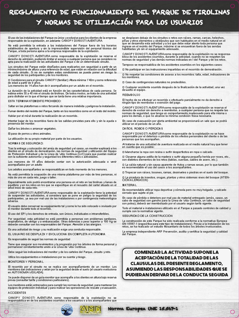 Canopy Reglamento | PDF