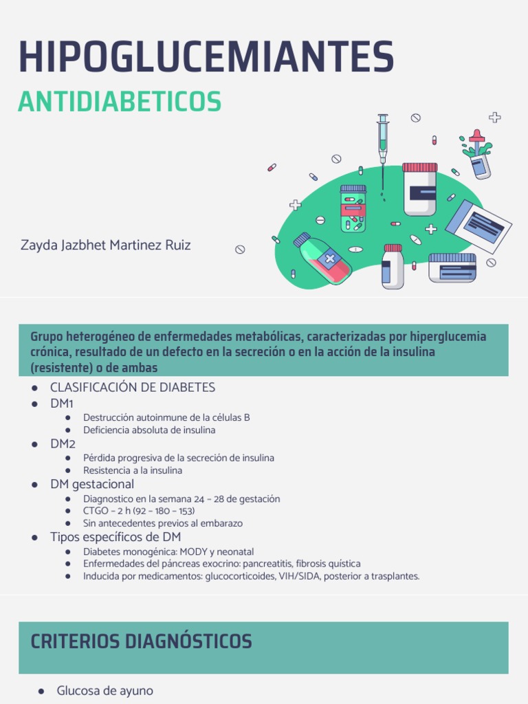 HIPOGLUCEMIANTES | PDF | Diabetes | Insulina