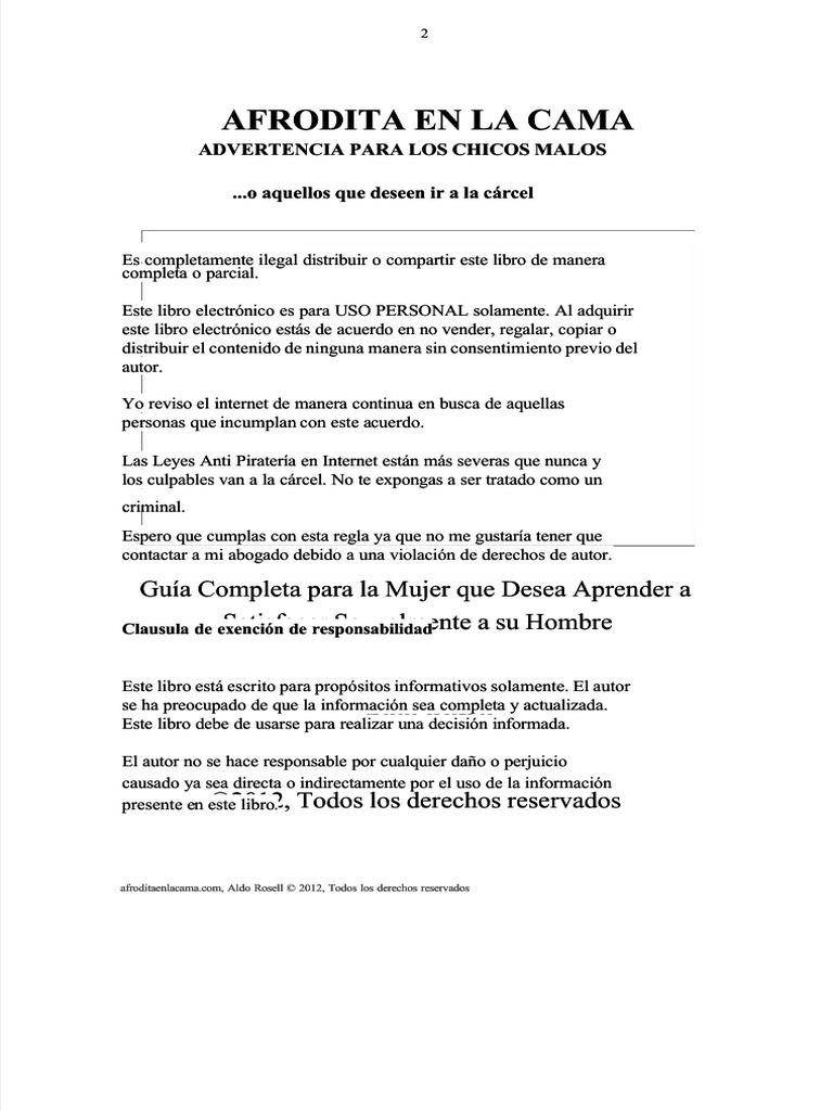 Afrodita en La Cama Compress | PDF