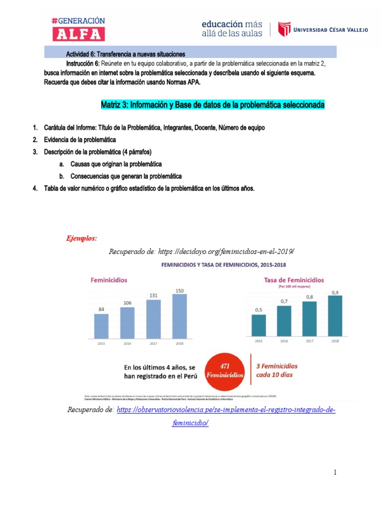 Semana 3 - G0 Matriz 3 Descripcion de La Problematica | PDF | Ciencias ...