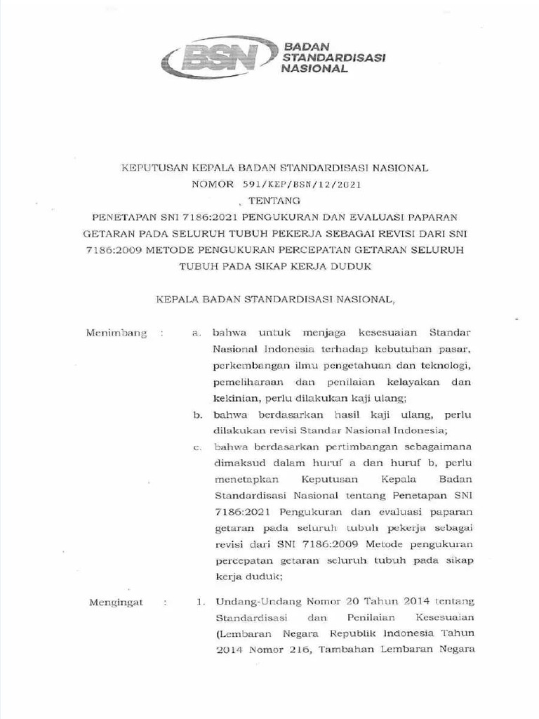 SNI 7186 2021 Tentang WBV | PDF