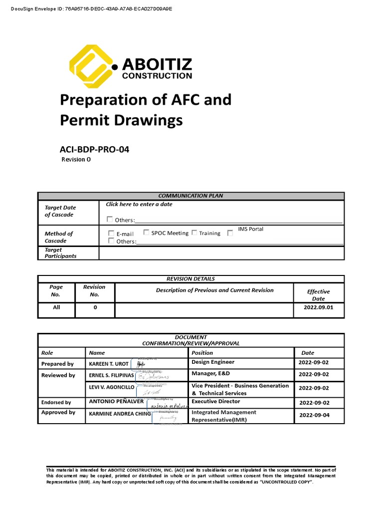 ACI-BDP-PRO-04 Preparation of AFC and Permit Drawings_rev0_09.01.22 ...