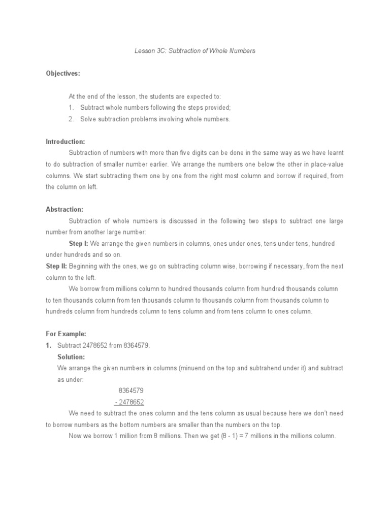 GED109 | PDF | Subtraction | Mathematics