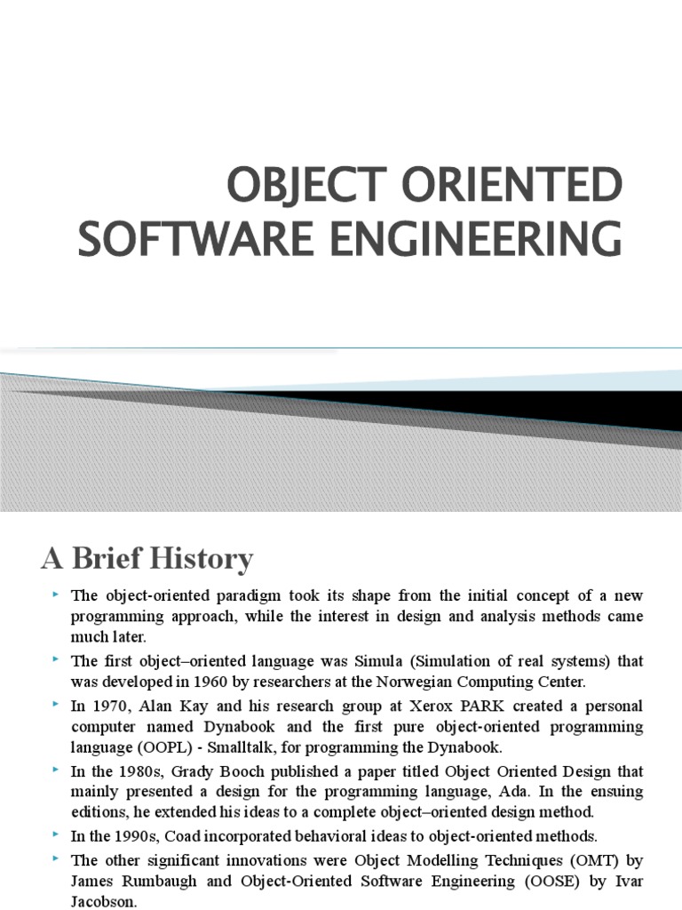 Object Oriented Software Engineering Pdf