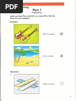 Cambridge Starters Reading & Writing Test | PDF