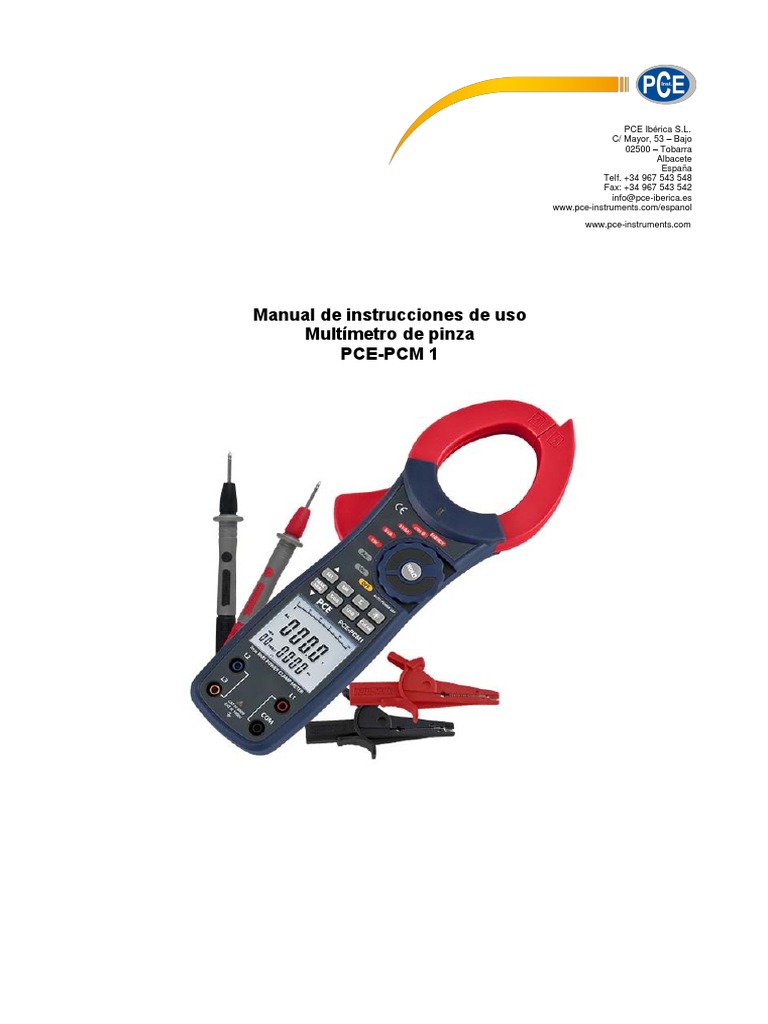 Manual Multimetro Pce Pcm1 | PDF