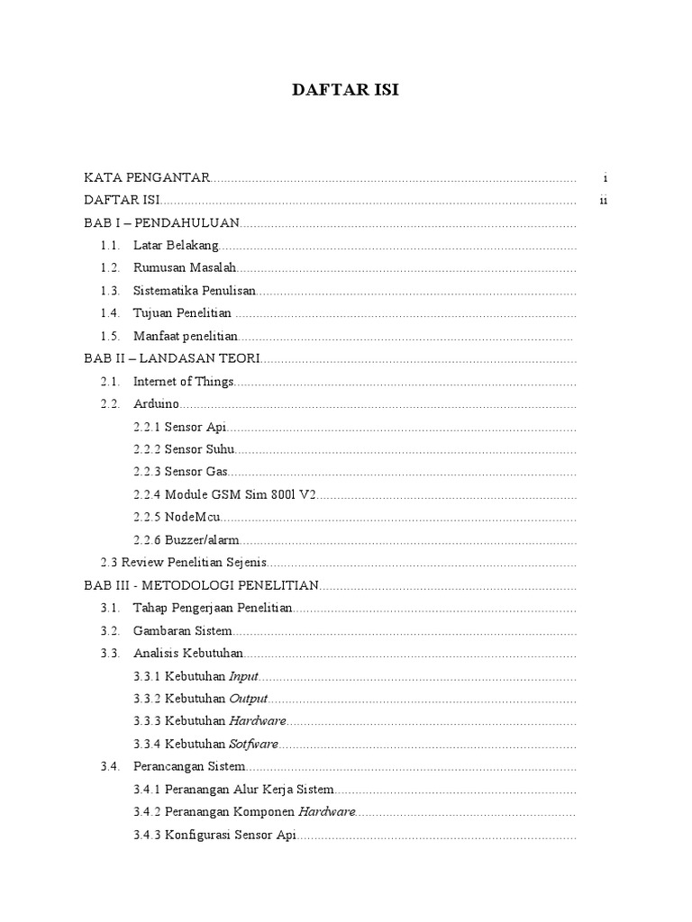 Contoh Daftar Isi 2 | PDF