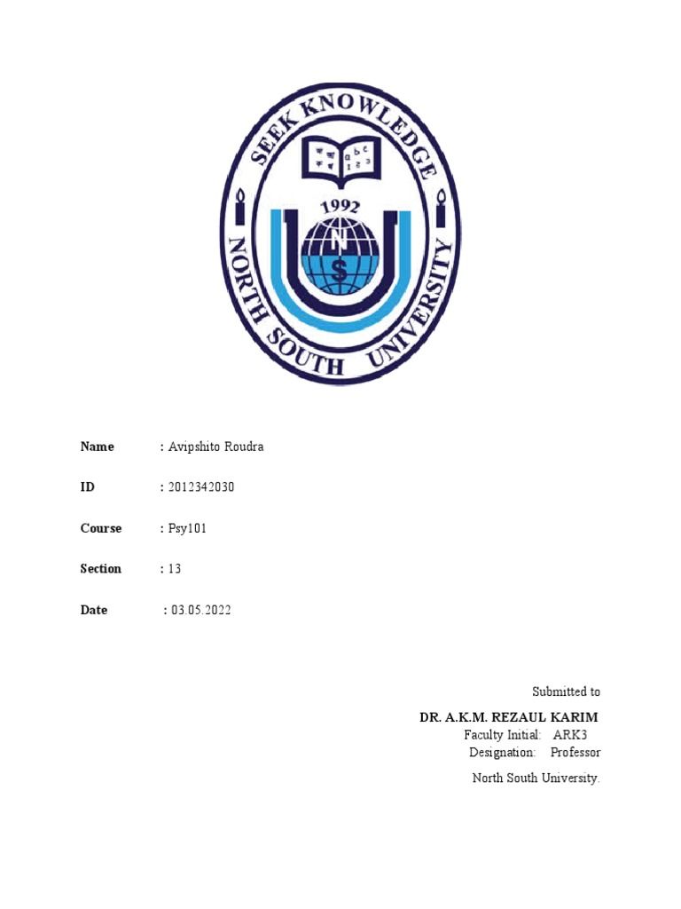 Psy Assignment | PDF