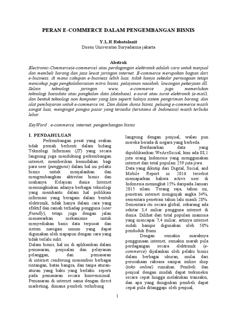 Definition of E-Business, E-Commerce E-Government | PDF