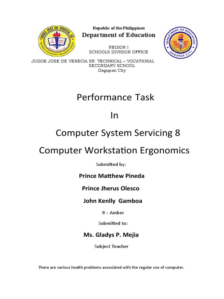 Performance Task in CSS 8 Amber | PDF