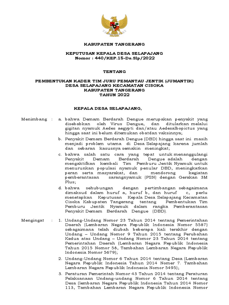 2022 - 15. SK - Jumantik | PDF